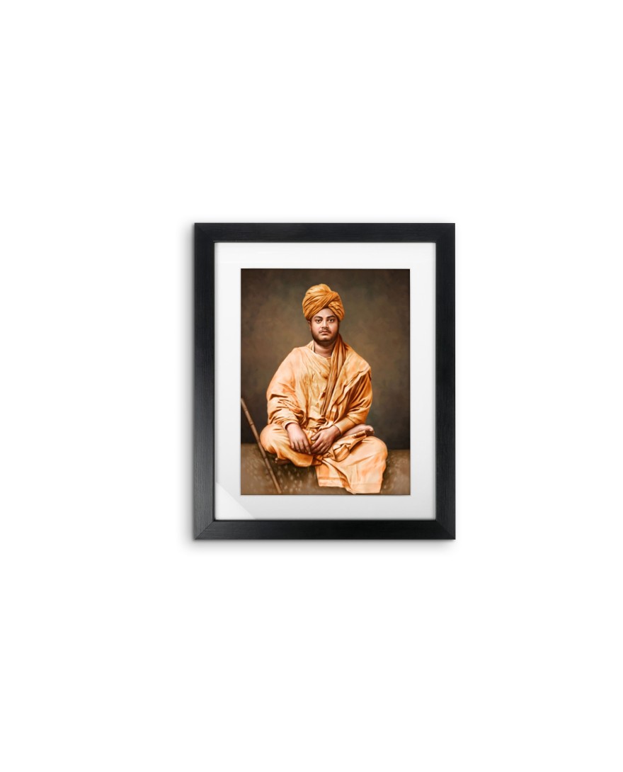 "Swami Vivekananda" Wall Mount Canvas Printed with Soft White Window ...
